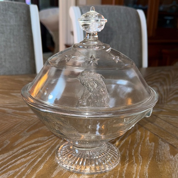 Dining | Adams Co Glass Opera Actress Emily Kelley Covered Compote ...